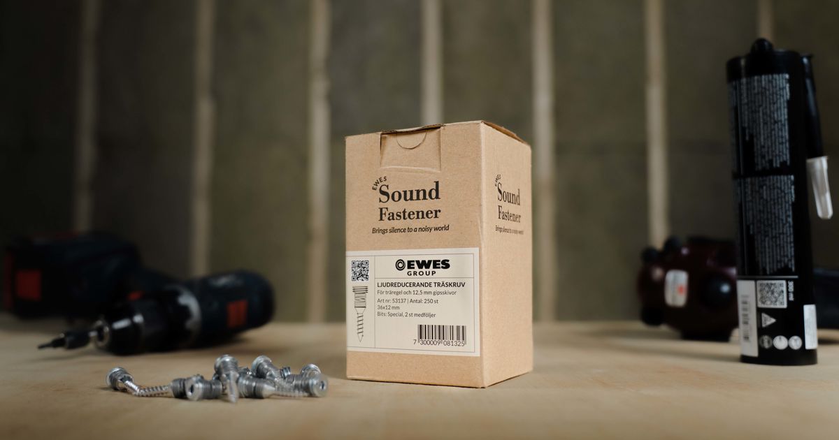 EWES Sound Fastener | Sound reducing wooden screw